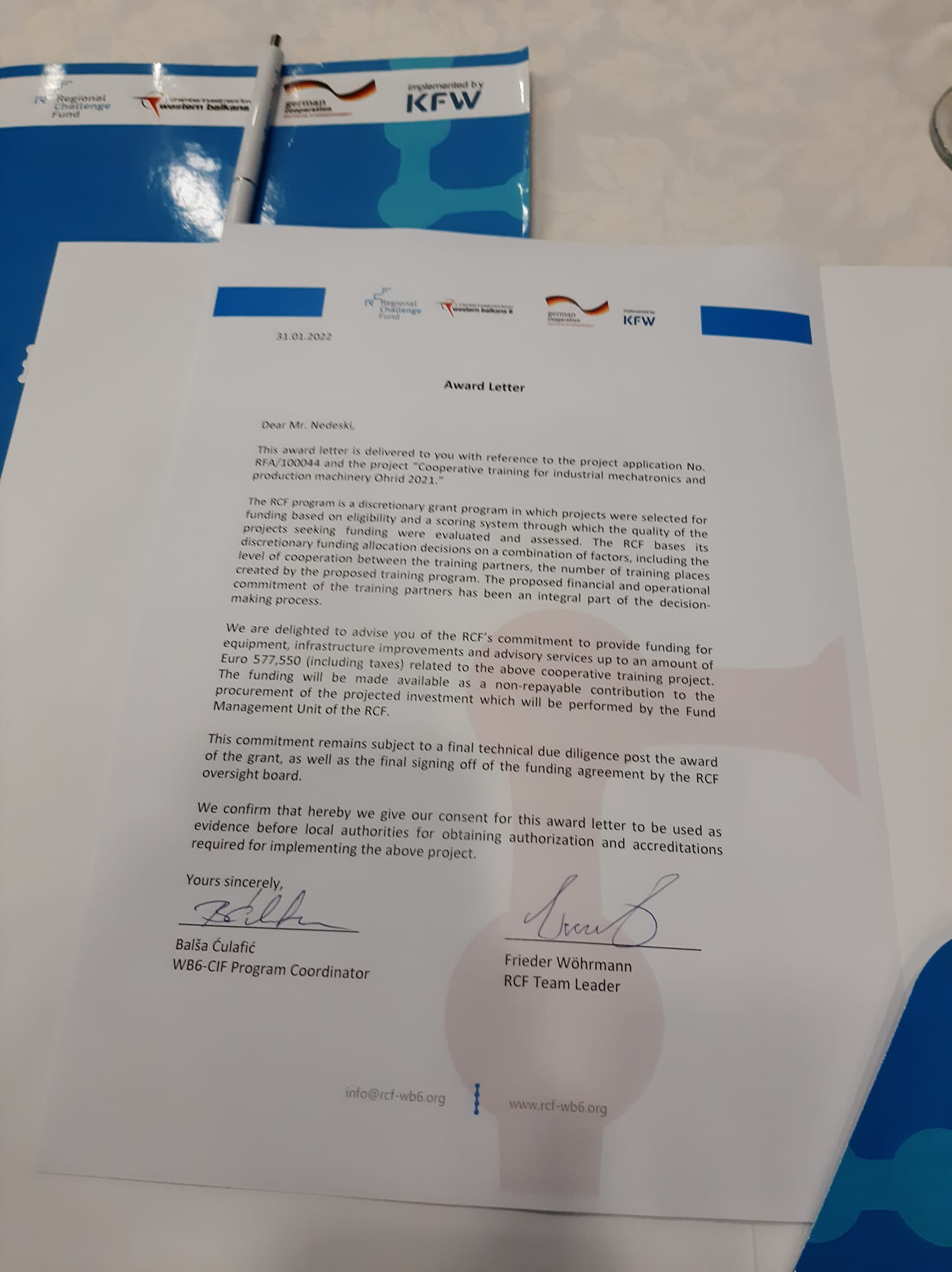 Доделена номинација за проект за набавка на современи машини во ОЕМУЦ ...
